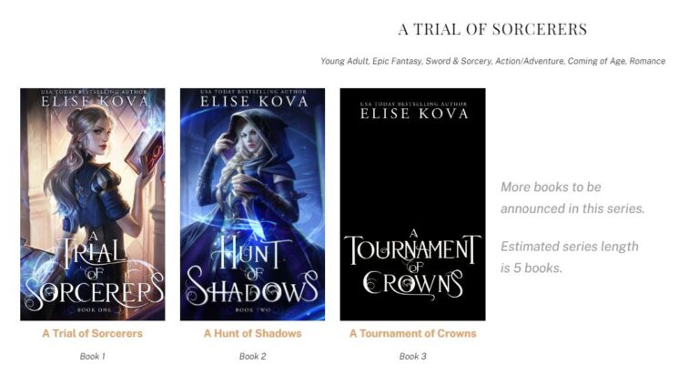 Orden de lectura: Elise Kova - Cómo leer los libros de Elise Kova - Daniel Sepúlveda