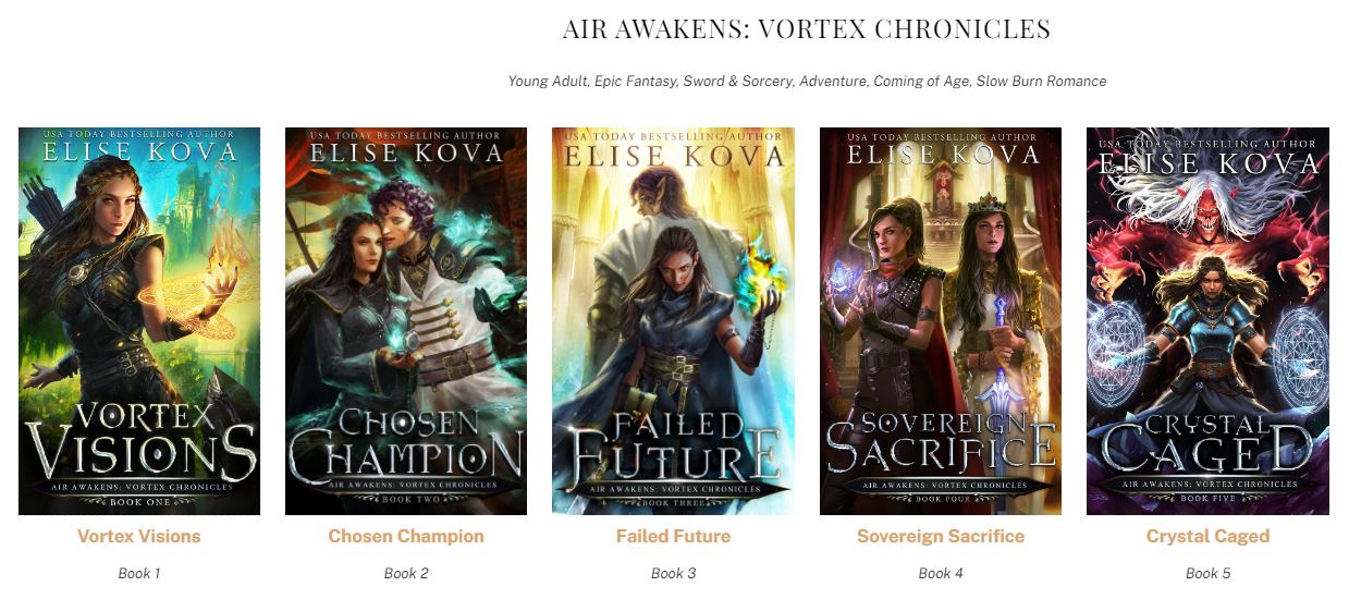 Orden de lectura: Elise Kova - Cómo leer los libros de Elise Kova